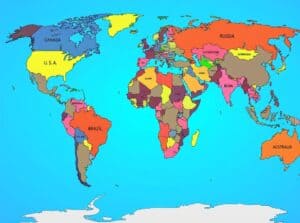 Découvrez la carte du monde et ses continents : Pays, océans et capitales